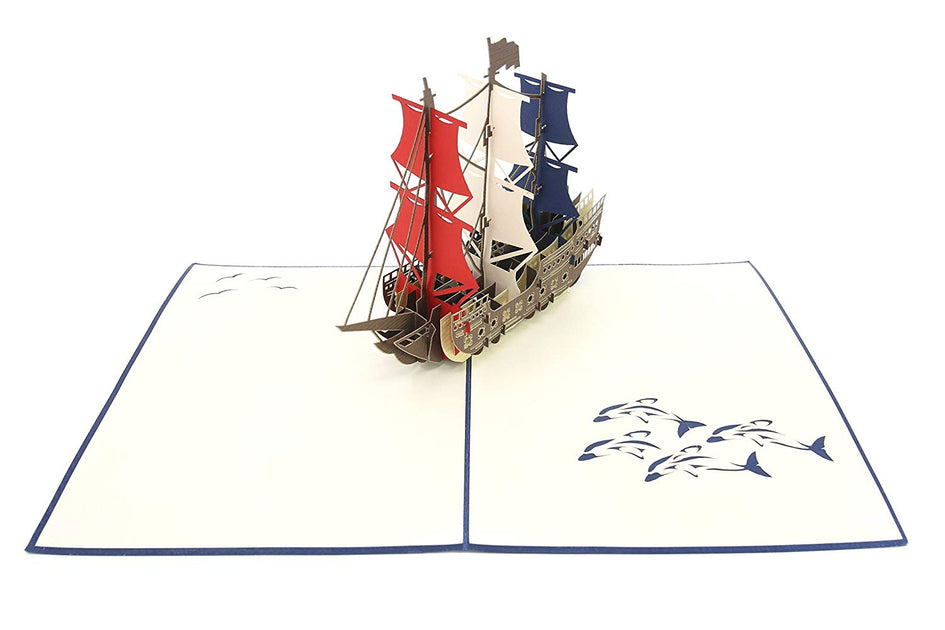 PopLife Man O' War Ship Pop Up Card