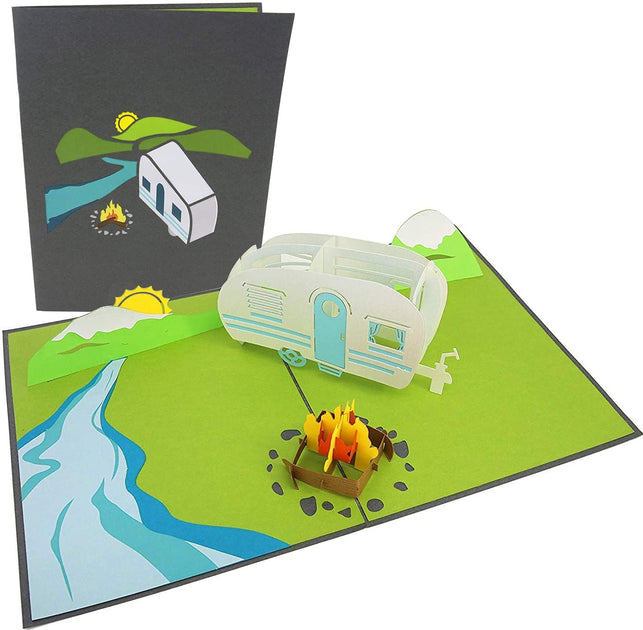 PopLife Camping Trip Pop Up Card