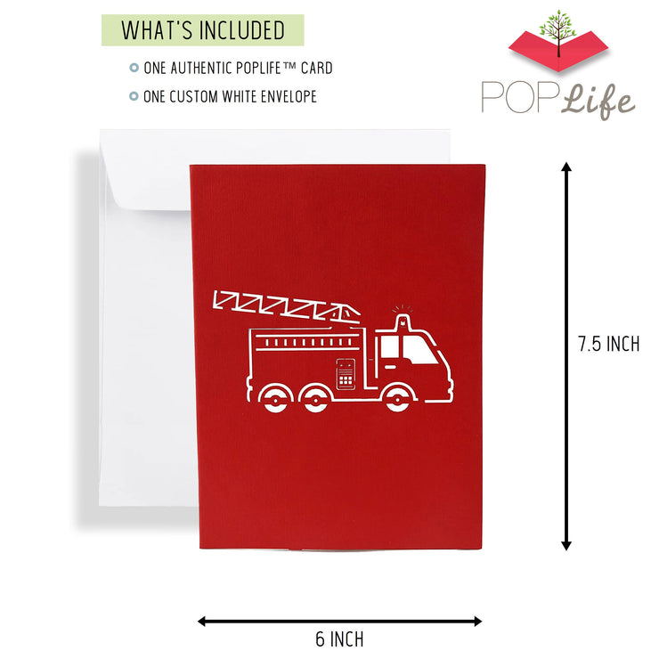 PopLife Fire Engine Pop Up Card